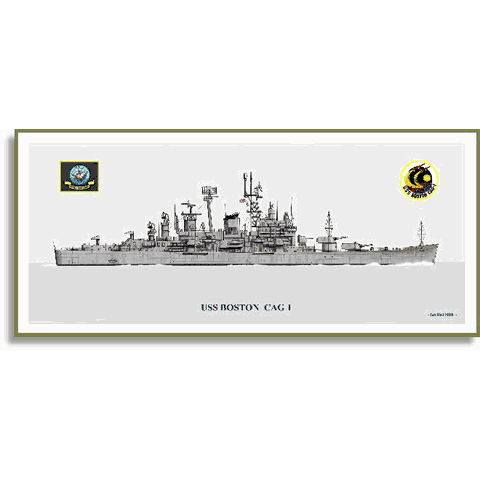 USS Boston CAG-1 Print - USS Boston CAG 1 - PriorService.com