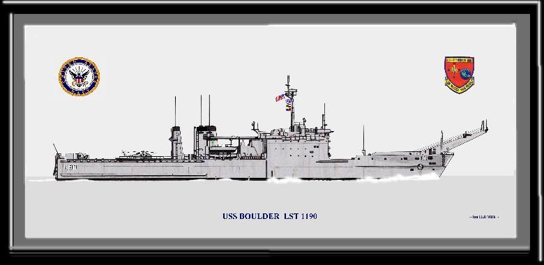 USS Boulder LST 1190 Print - NEW Ship Prints - PriorService.com