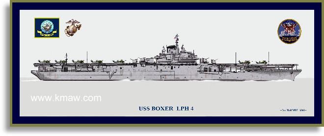 USS Boxer LPH-4 1972 Print - Amphibious A-F - PriorService.com
