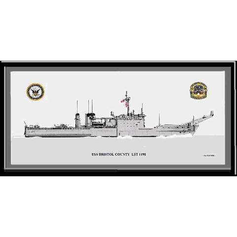 USS Bristol County LST 1198 Print - NEW Ship Prints - PriorService.com