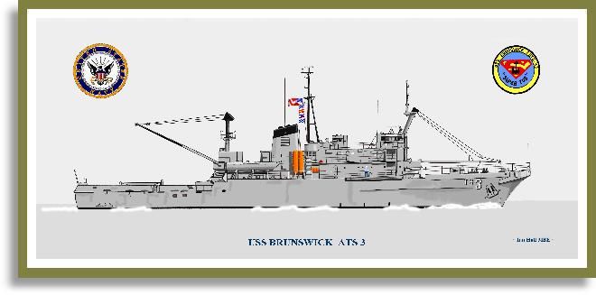 USS Brunswick ATS 3 Print - Other Ships A-F - PriorService.com