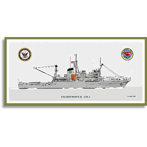 USS Brunswick ATS 3 Print - Other Ships A-F - PriorService.com