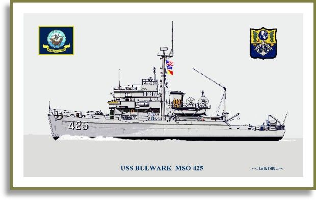 USS Bulwark MSO-425 Print - Minesweeper Prints - PriorService.com