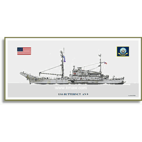USS Butternut AN-9 Print - Other Ships A-F - PriorService.com
