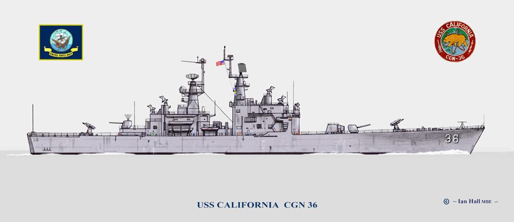 USS California CGN 36 in 1970s Print - Cruisers A-F - PriorService.com