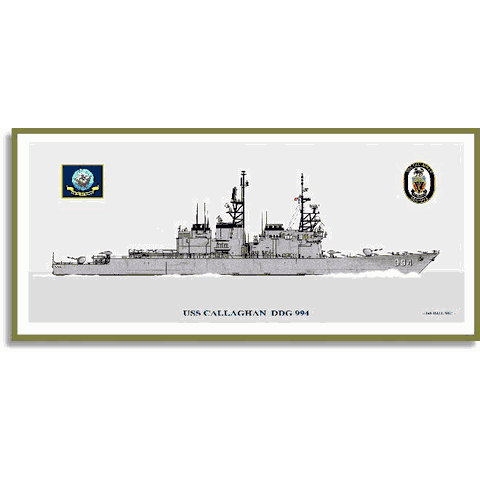 USS Callaghan DDG-994 Print - Destroyers A-F - PriorService.com