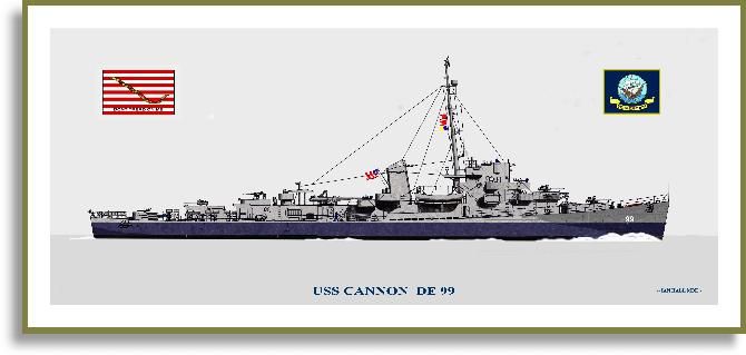 USS Cannon DE-99 Print - Destroyers A-F - PriorService.com