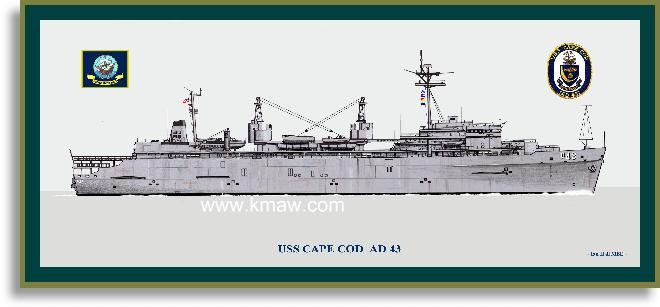 USS Cape Cod AD-43 Print - Other Ships A-F - PriorService.com