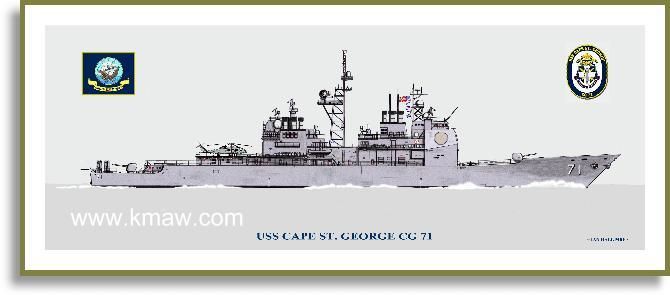 USS Cape St. George CG-71 Print - USS Cape St. George CG 71 ...