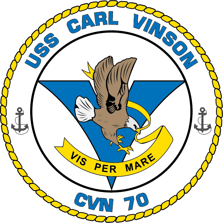 USS Carl Vinson CVN-70 Crest Decal - New US Navy Aircraft Carrier Crest ...