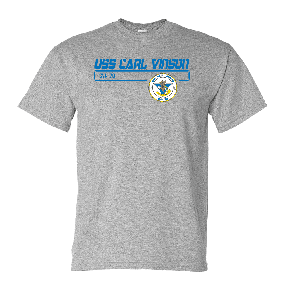 USS Carl Vinson CVN-70 Crest T Shirt - New US Navy Aircraft Carrier ...