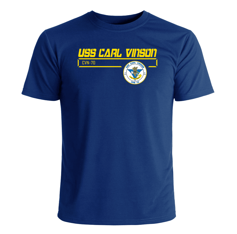 USS Carl Vinson CVN-70 Crest T Shirt - New US Navy Aircraft Carrier ...