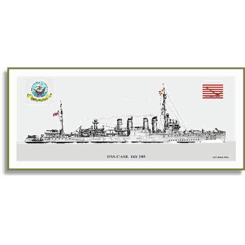 USS Case DD-285 Print - Destroyers A-F - PriorService.com