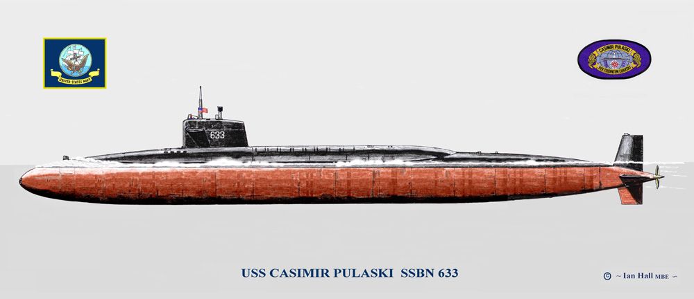 USS Casimir Pulaski SSBN-633 Print - Submarines A-F - PriorService.com