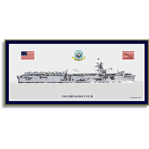 USS Chenango CVE-28 Print - Aircraft Carriers A-F - PriorService.com