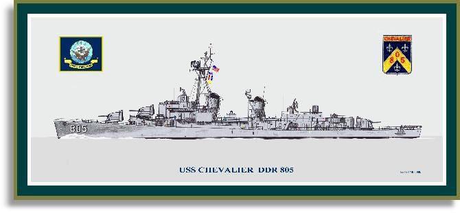 USS Chevalier DDR-805 Print - Destroyers A-F - PriorService.com