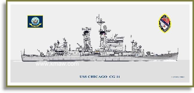 USS Chicago CG-11 Print - Cruisers A-F - PriorService.com