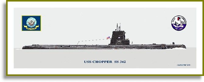 USS Chopper SS-342 Print - Submarines A-F - PriorService.com