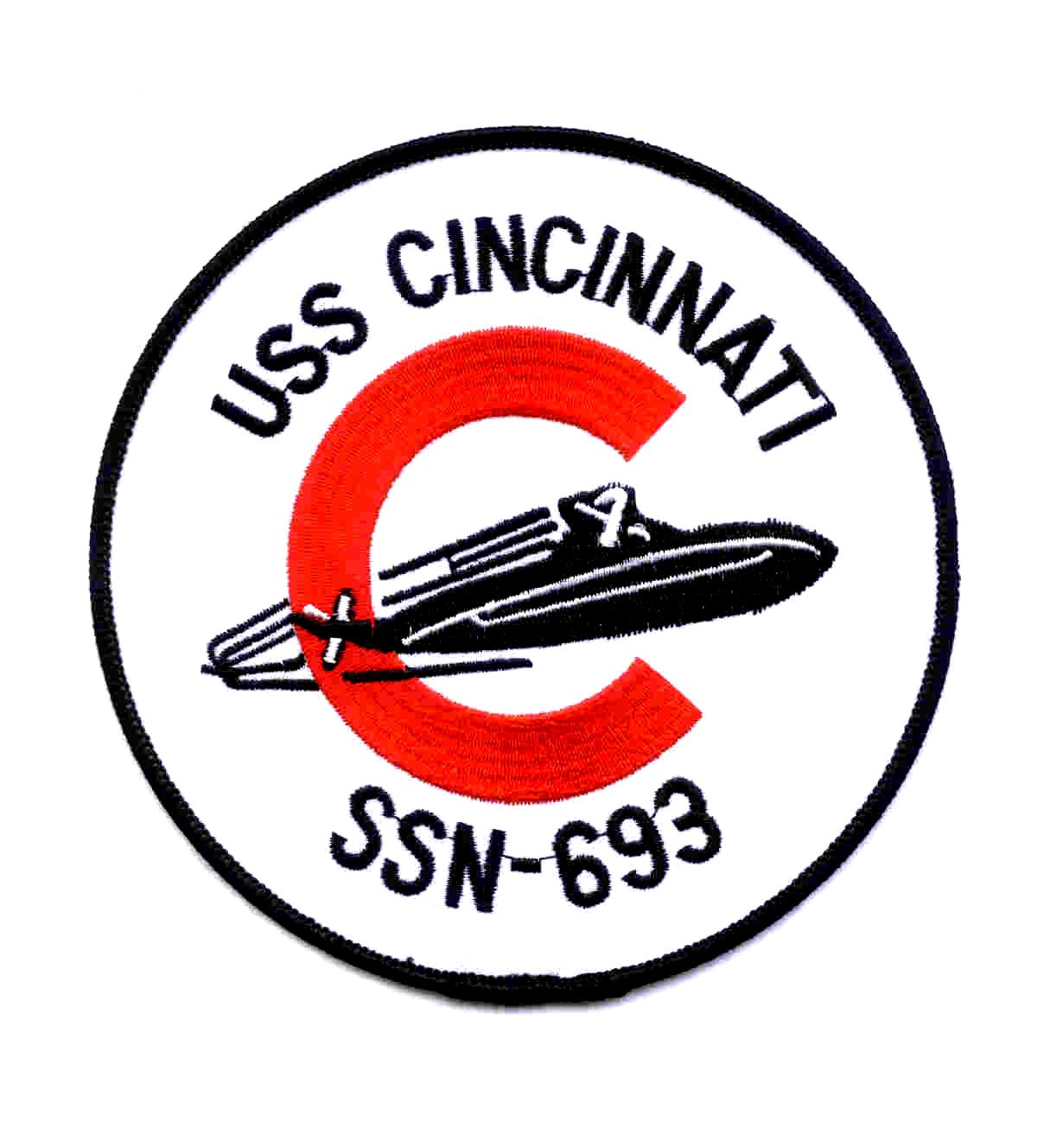 USS Cincinnati SSN-693 Patch - Submarines 600-699 - PriorService.com