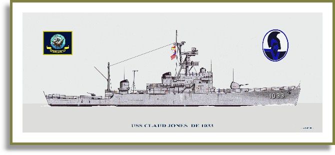 USS Claud Jones DE-1033 Print - Destroyers A-F - PriorService.com