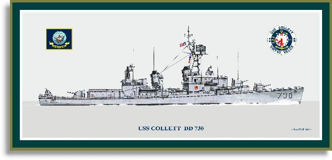 USS Collett DD-730 in 1960's Print - Destroyers A-F - PriorService.com