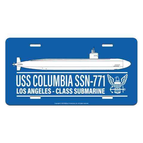 USS Columbia SSN-771 License Plate - US Navy Submarine License Plates ...