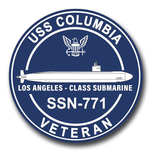 USS Columbia SSN-771 Silhouette Veteran Decal - US Navy Submarine ...