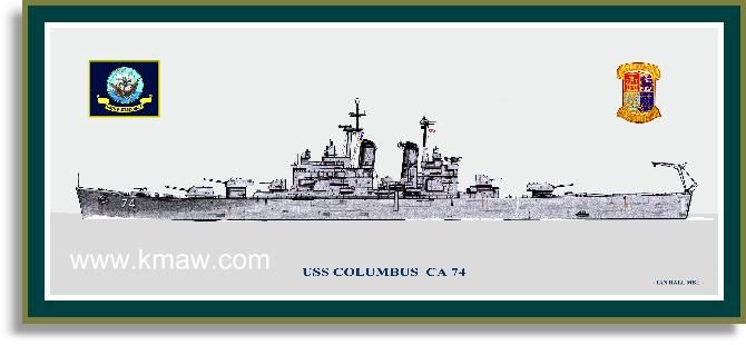 USS Columbus CA-74 Print - Cruisers A-F - PriorService.com