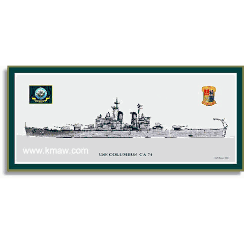 USS Columbus CA-74 Print - Cruisers A-F - PriorService.com