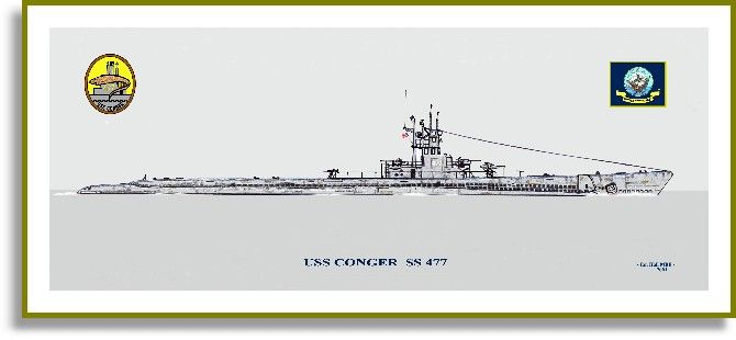 USS Conger SS-477 WWII Print - Submarines A-F - PriorService.com
