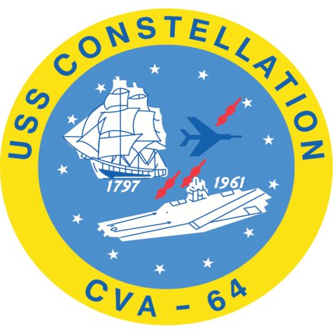 USS Constellation CVA-64 Crest Decal - New US Navy Aircraft Carrier ...