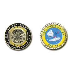 US Navy Aircraft Carrier Vietnam Service Challenge Coins , Military ...