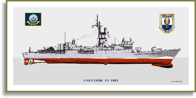 USS Cook FF-1083 Print - Frigates A-F - PriorService.com