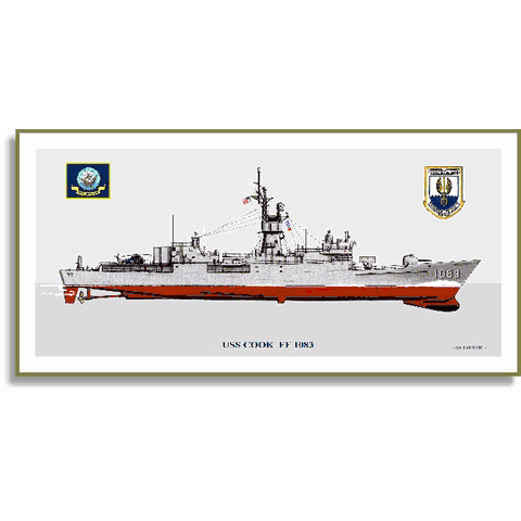 USS Cook FF-1083 Print - Frigates A-F - PriorService.com