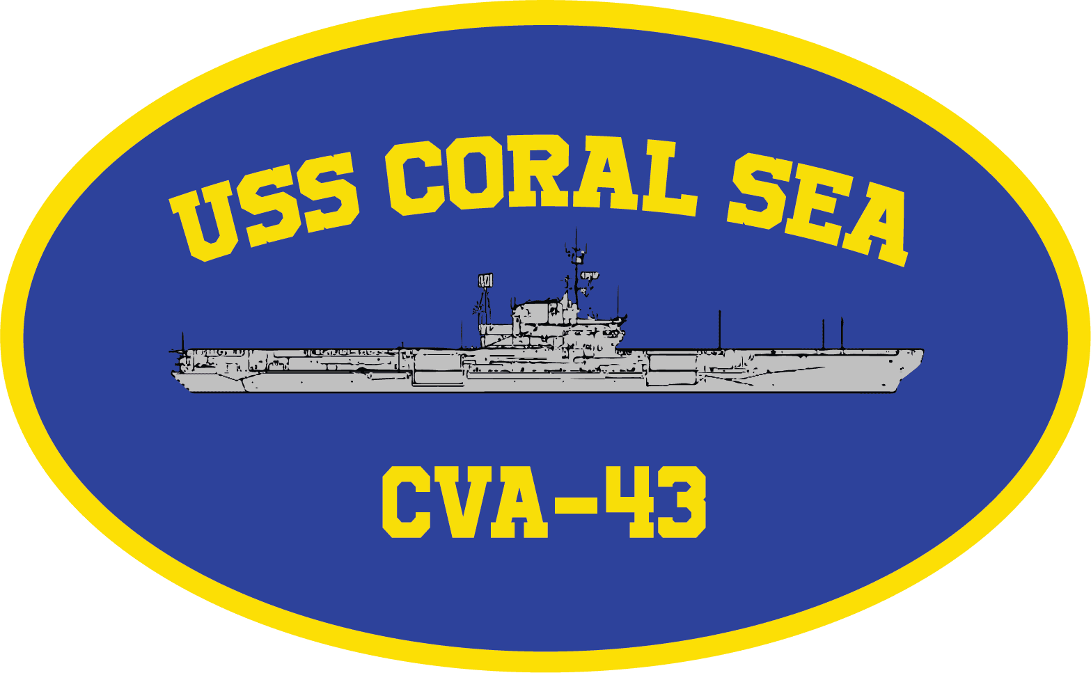 USS Coral Sea CVA-43 Decal - US Navy Aircraft Carrier Decals ...