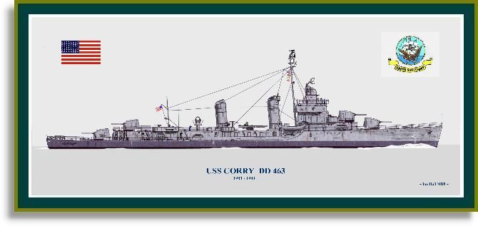 USS Corry DD-463 Print - Destroyers A-F - PriorService.com