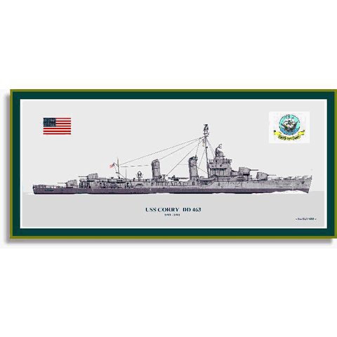 USS Corry DD-463 Print - Destroyers A-F - PriorService.com