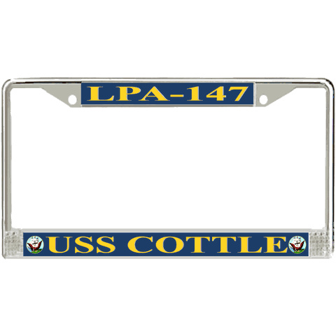 USS Cottle LPA-147 License Plate Frame - U.S. Navy LPA Amphibious ...