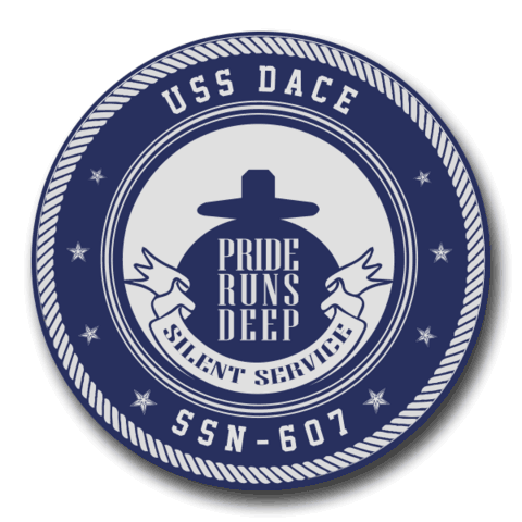 USS Dace SSN-607 Decal - US Navy Submarine Decals - PriorService.com