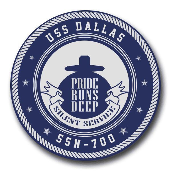 USS Dallas SSN-700 Decal - US Navy Submarine Decals - PriorService.com