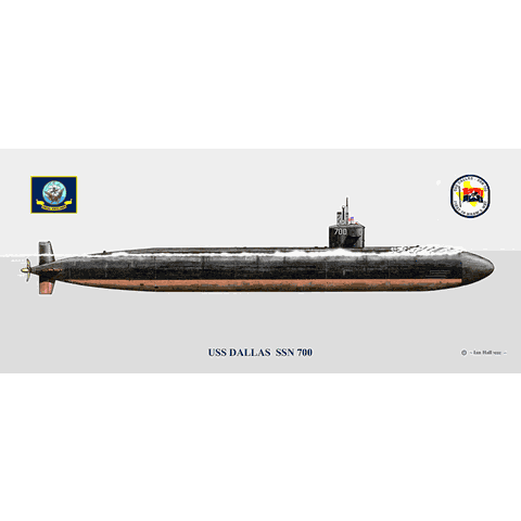USS Dallas SSN-700 Print - Submarines A-F - PriorService.com
