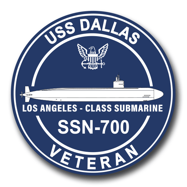 USS Dallas SSN-700 Silhouette Veteran Decal - US Navy Submarine Veteran ...