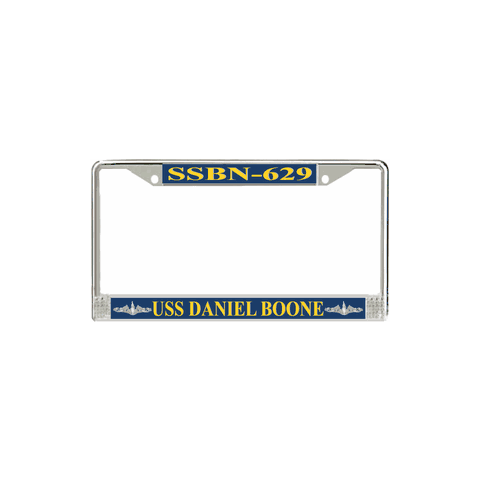 USS Daniel Boone SSBN-629 License Plate Frame - U.S. Navy Submarine ...