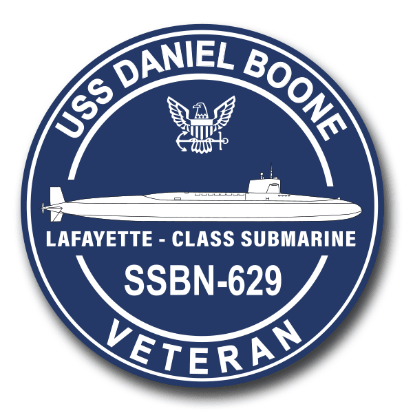 USS Daniel Boone SSBN-629 Silhouette Veteran Decal - US Navy Submarine ...