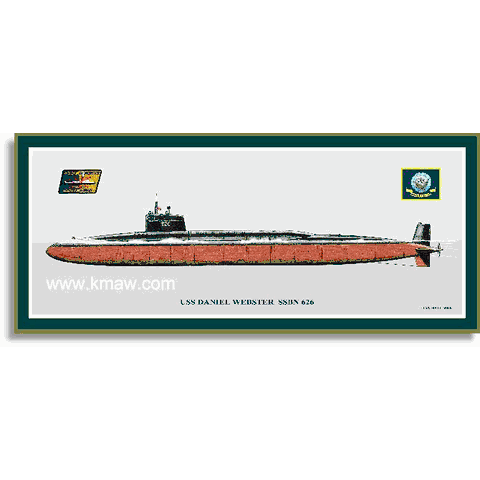 USS Daniel Webster SSBN-626 Print - Submarines A-F - PriorService.com