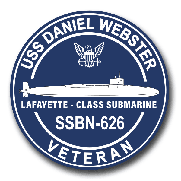 USS Daniel Webster SSBN-626 Silhouette Veteran Decal - US Navy ...