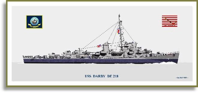 USS Darby DE-218 Print - Destroyers A-F - PriorService.com