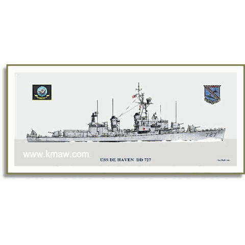 USS De Haven DD-727 in 1970's Print - Destroyers A-F - PriorService.com