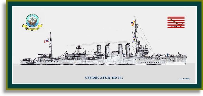 USS Decatur DD-341 Print - Destroyers A-F - PriorService.com