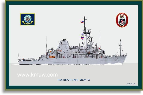 USS Dextrous MCM-13 Print - Minesweeper Prints - PriorService.com